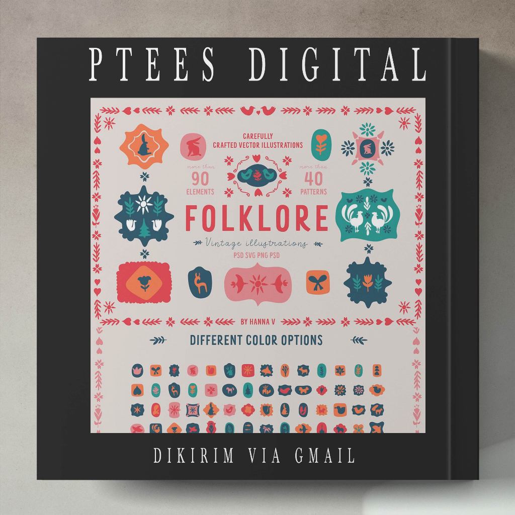 Jual PD0541 - FOLKLORE VINTAGE ILLUSTRATIONS - VECTOR AI + EPS + PNG ...