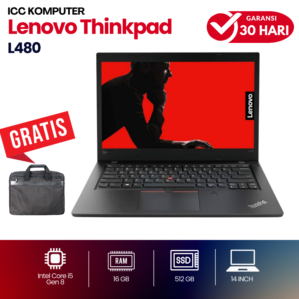 Jual Laptop Lenovo Thinkpad L480 | Lenovo L490 - Lenovo E490 Core i5 Gen 8 RAM 16GB SSD 1TB ...