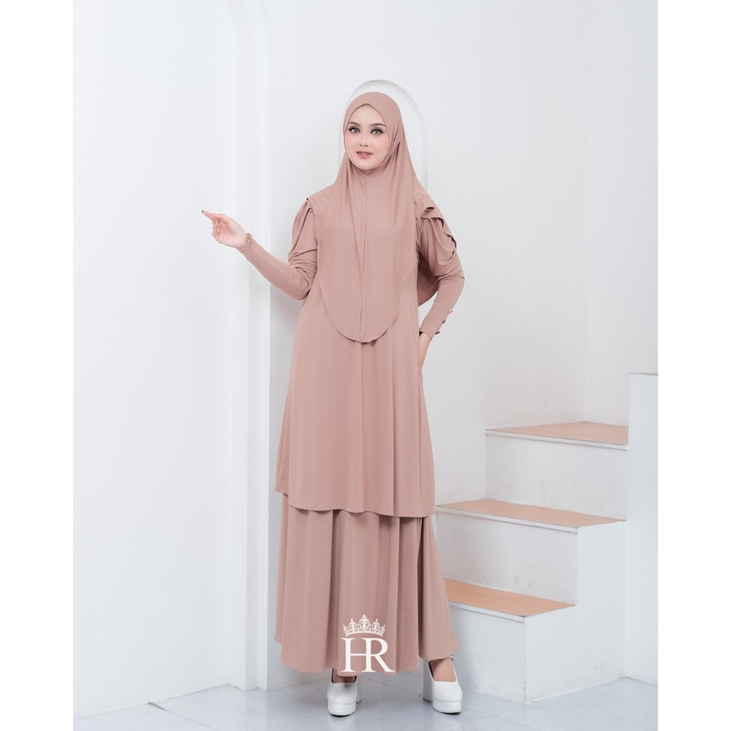 Jual OneSet Rok Hijab Aghnia- Setelan Rok Hijab Hirembulan | Shopee ...
