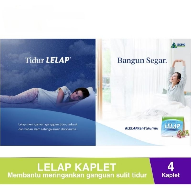 Jual Lelap Obat Peringan Gangguan Tidur 1 Box @12 Tablet atau paket ...