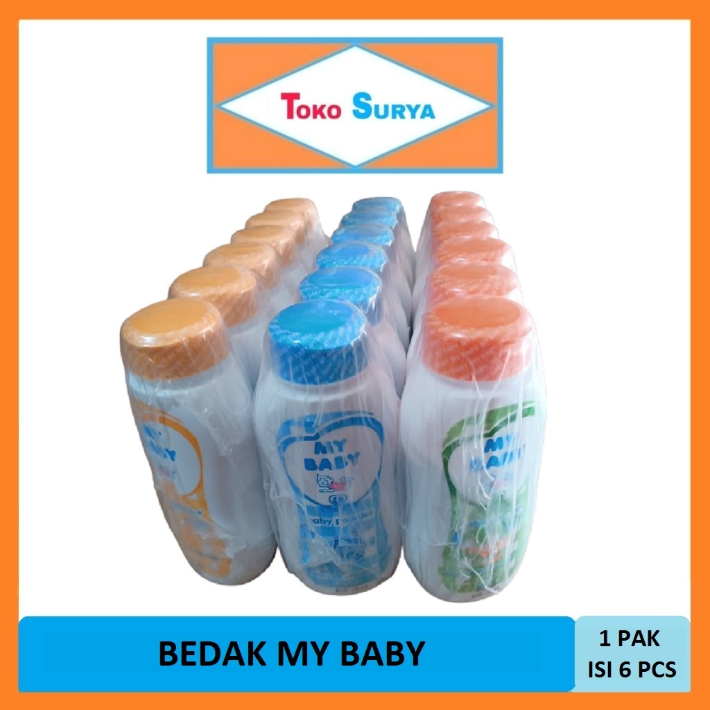 Jual Bedak My Baby Powder Pink/Kuning/Biru 50 Gr (1 Pak x 6 Pcs ...