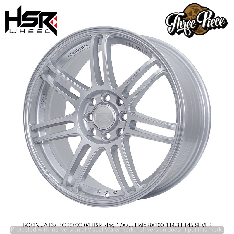 Jual Velg Mobil Racing JDM HSR BOON R17 untuk Avanza Livina Raize Rocky Lancer Civic Galant ...
