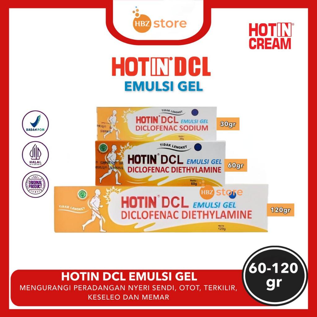 Jual HOTIN DCL Emulsi Gel 120gr/60gr/30gr - Pereda Nyeri Otot, Sendi ...