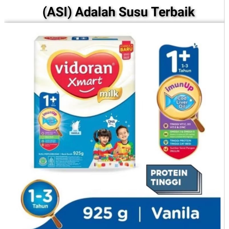 Jual VIDORAN XMART 1+ 925g Vanila Madu (AO) Susu Formula | Shopee Indonesia