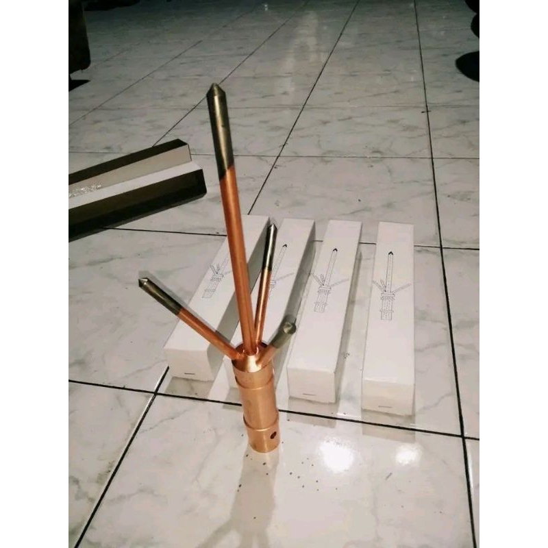 Jual penangkal petir trisula 3/4 inch lightning rod splitzen | Shopee ...