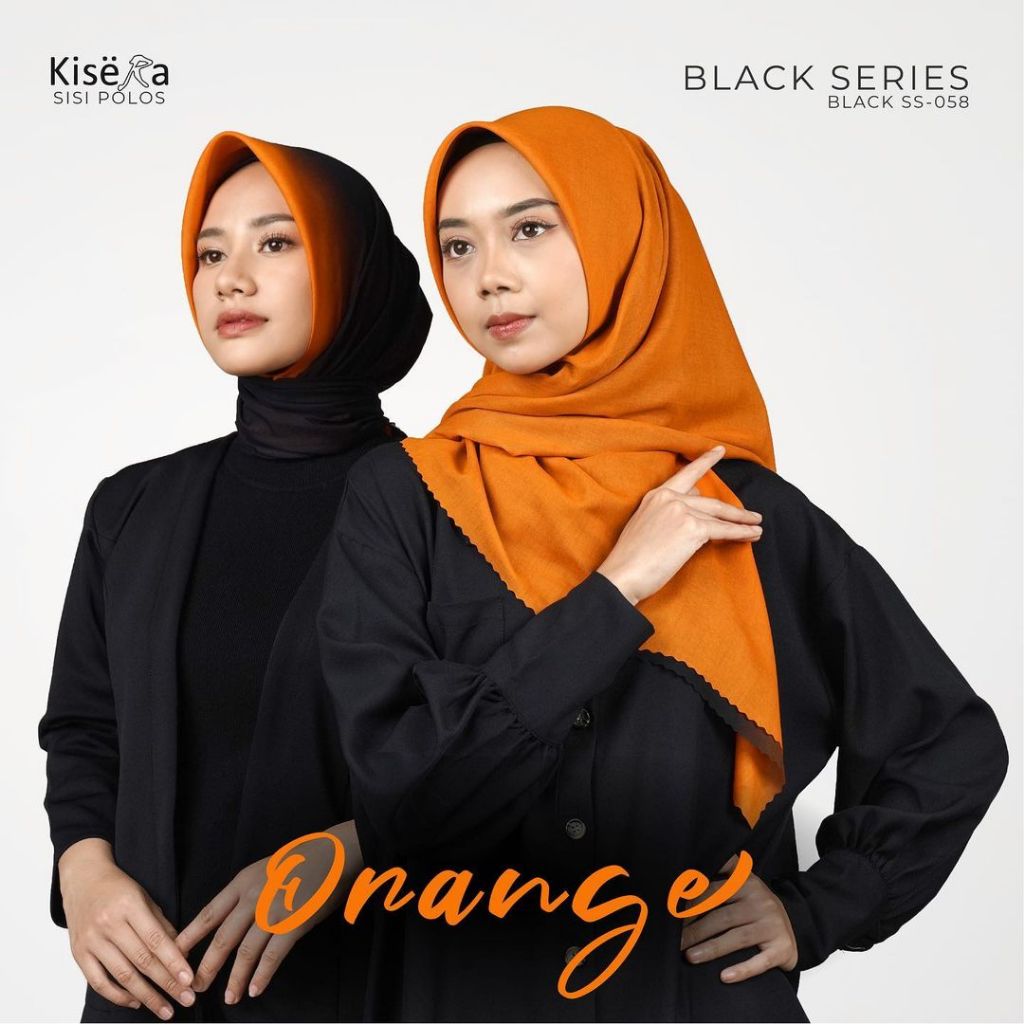 Jual Kisera Official | Black & Orange Series | Satu Kerudung Empat ...