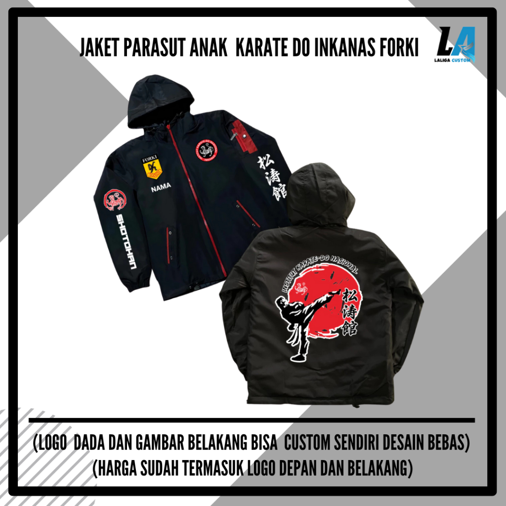 Jual Jaket Parasut Anak Karate-DO Inkanas Forki | Shopee Indonesia