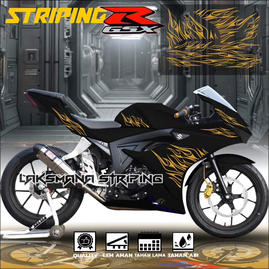 Jual Stiker Striping Suzuki GSX 150R KONSEP API Stiker Cutting bisa ...
