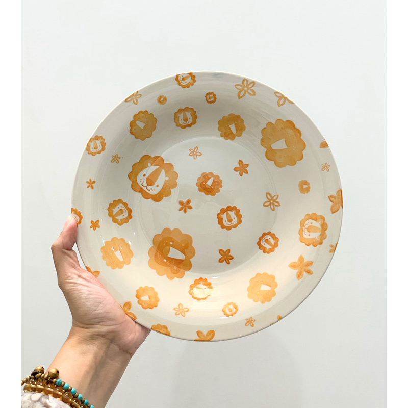 Jual [ White Line ] Piring Makan Set Keramik LION n RHINO White Line ...