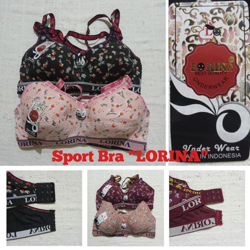 Jual PROMO 12 PCS 6 PCS Sport Bra Wanita Motif bunga Tanpa Kawat Dan ...