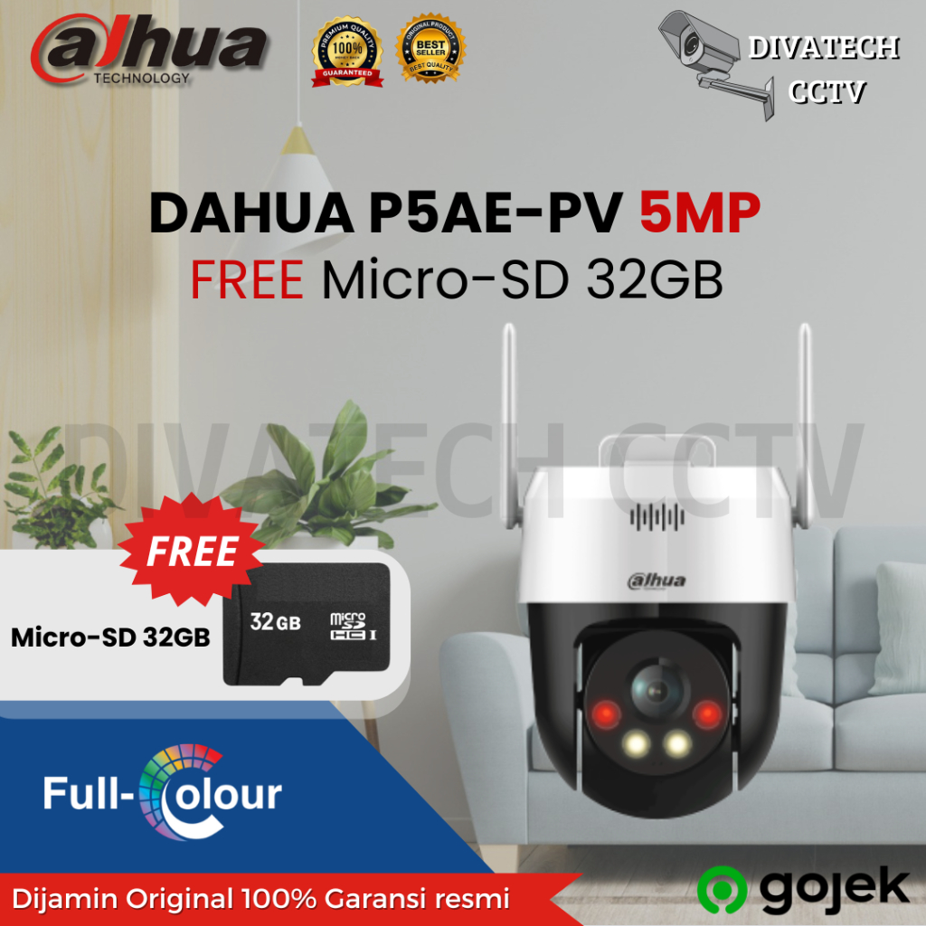 Jual DAHUA P5AE-PV 5MP/ FREE Micro-SD 32GB | Shopee Indonesia