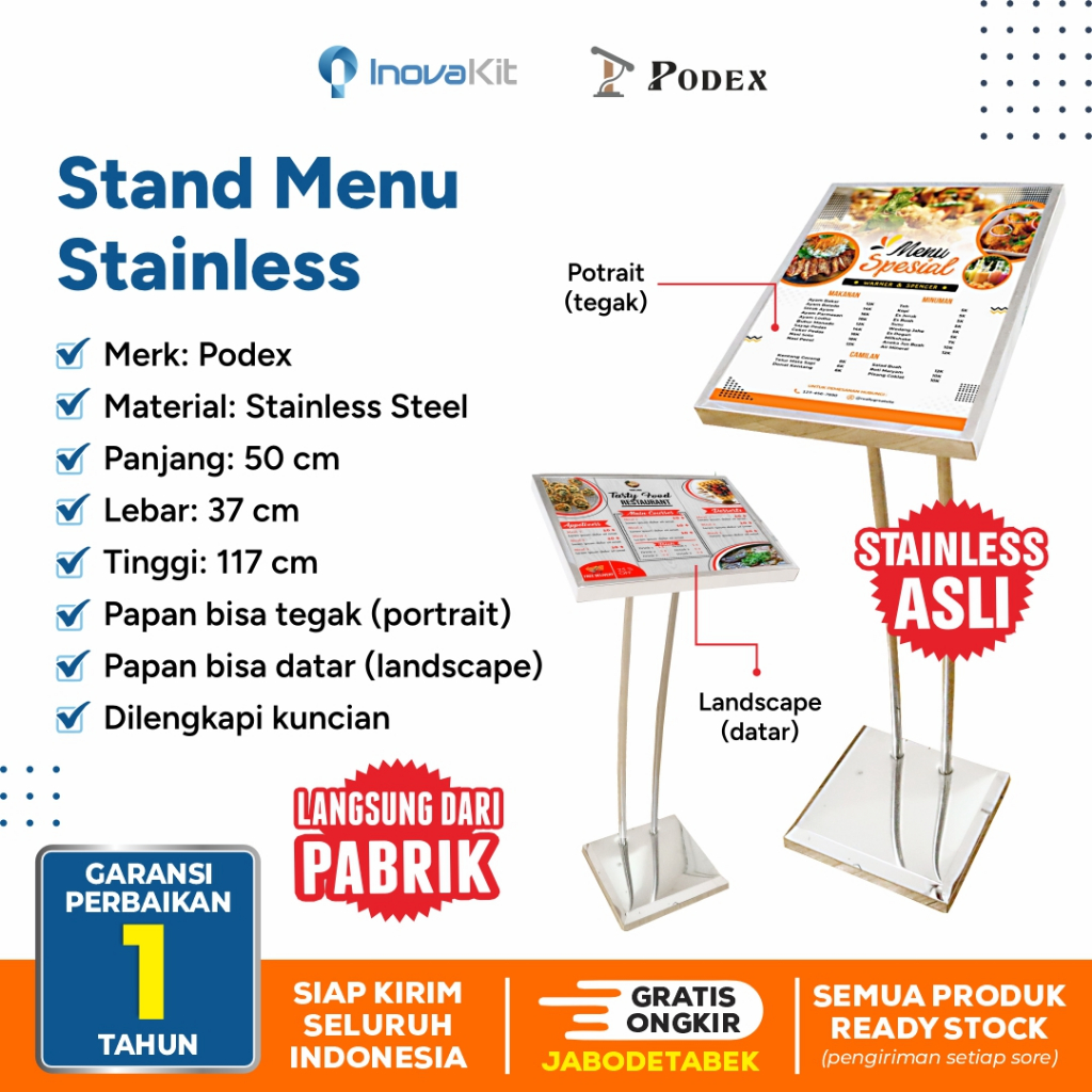 Jual Stand Menu | Tempat Menu | Stand Rak Menu Buku Menu Restoran ...