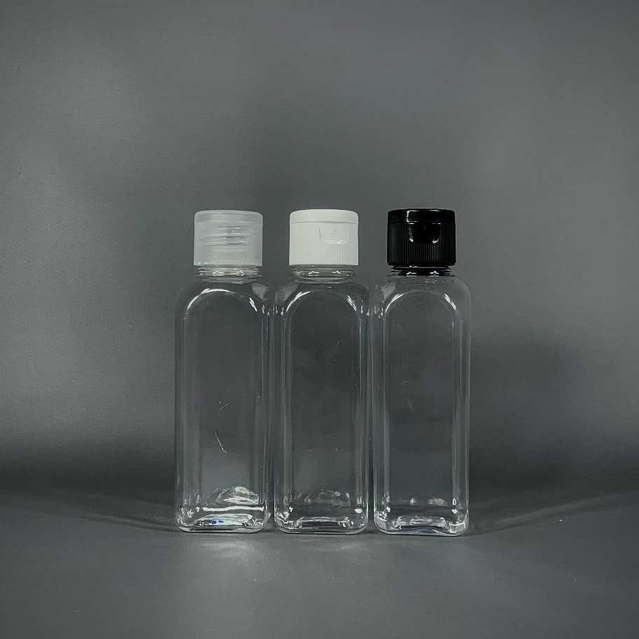 Jual Botol Fliptop 100 Ml / Botol 100 Ml Kotak Natural - Tutup Fliptop Bergaris / Botol Toner ...