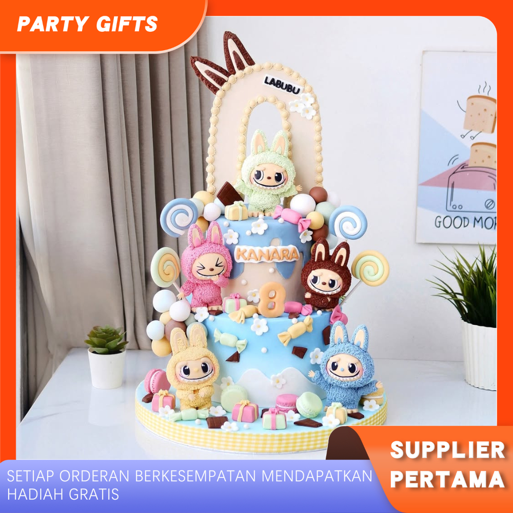 Jual PARTYGIFTS 6pcs Cake Topper Labubu Topper Kue Karakter Labubu Dekorasi Kue Ulang Tahun ...