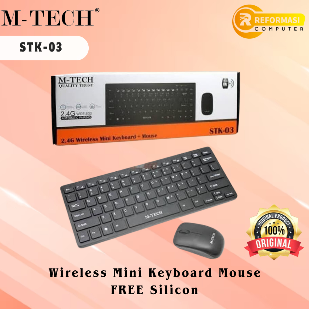Jual M-TECH KEYBOARD + MOUSE STK 03 MINI M TECH | Shopee Indonesia
