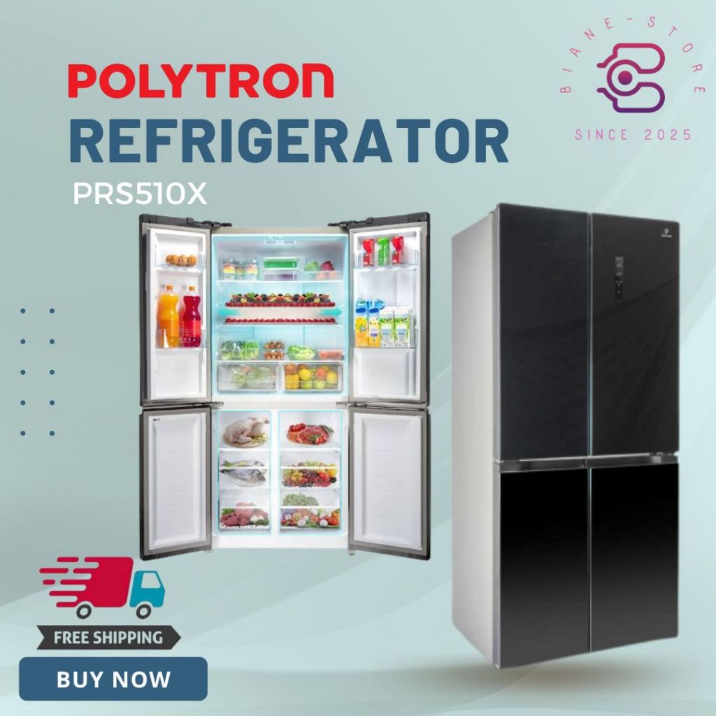 Jual Kulkas Polytron Set By Side 4 Pintu PRS510X Refrigerator Polytron ...