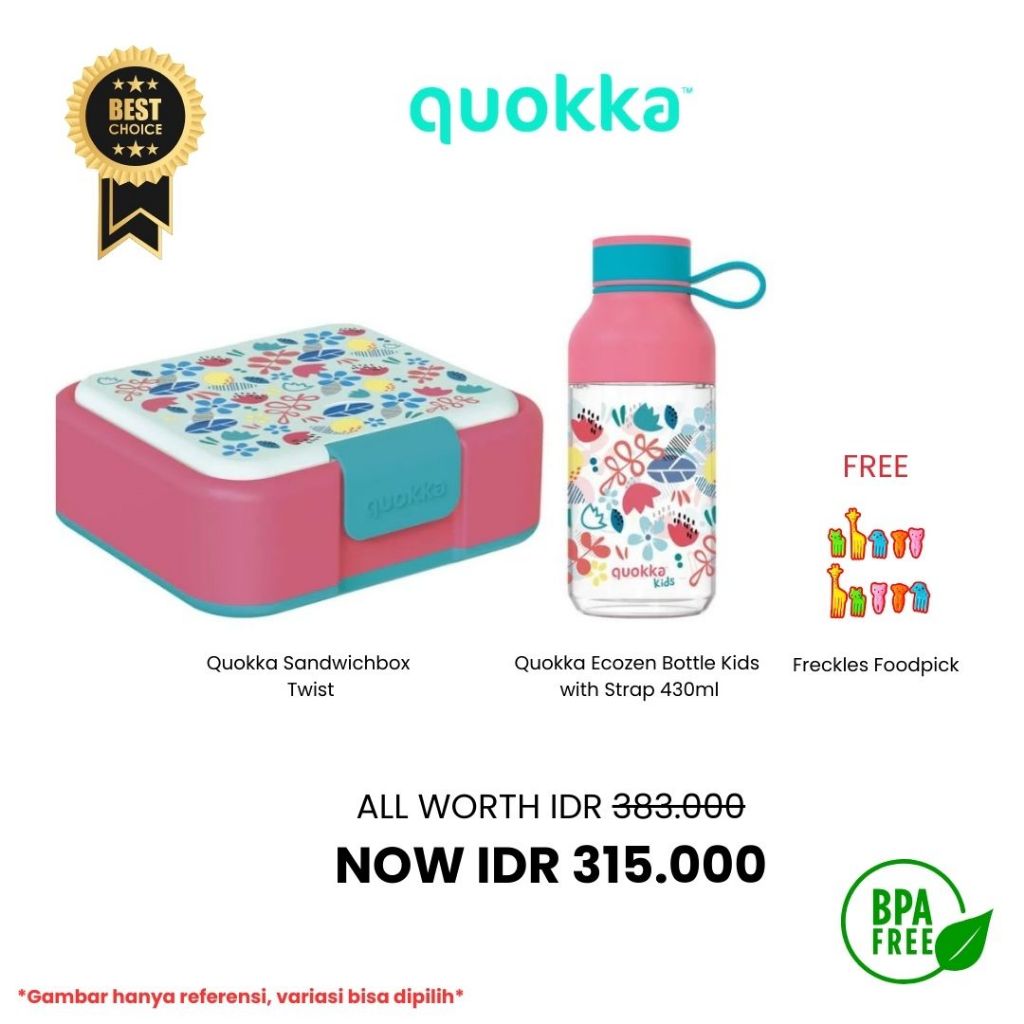 Jual [HOT DEALS] Bundling Set Quokka Sandwich Box & Quokka Ecozen ...