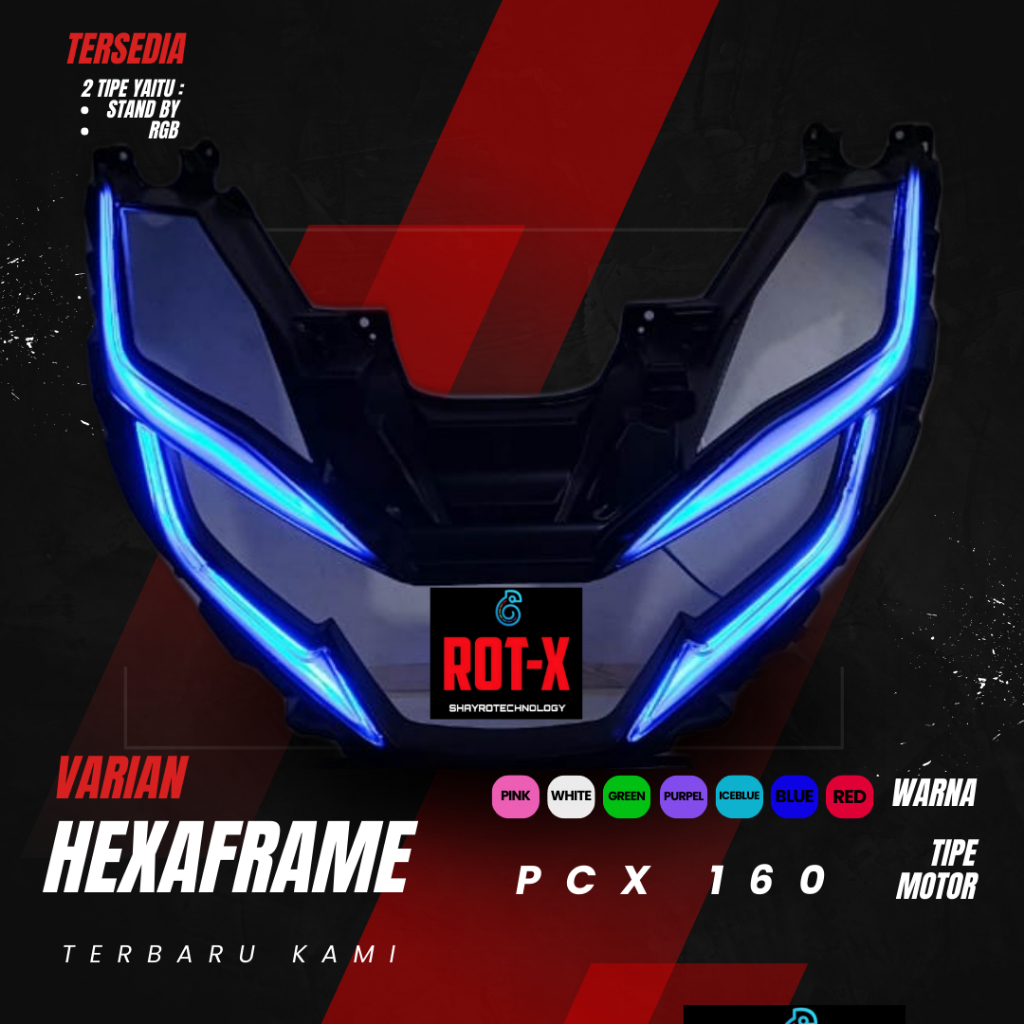 Jual HEXA FRAME PCX 160 PNP PAKET LENGKAP DENGAN ALIS DAN DEVIL EYE RGB ...