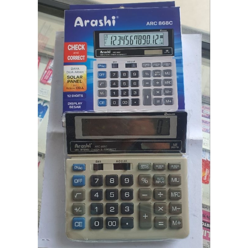 Jual Arashi Calculator meja ARC 868C check and correct | Shopee Indonesia