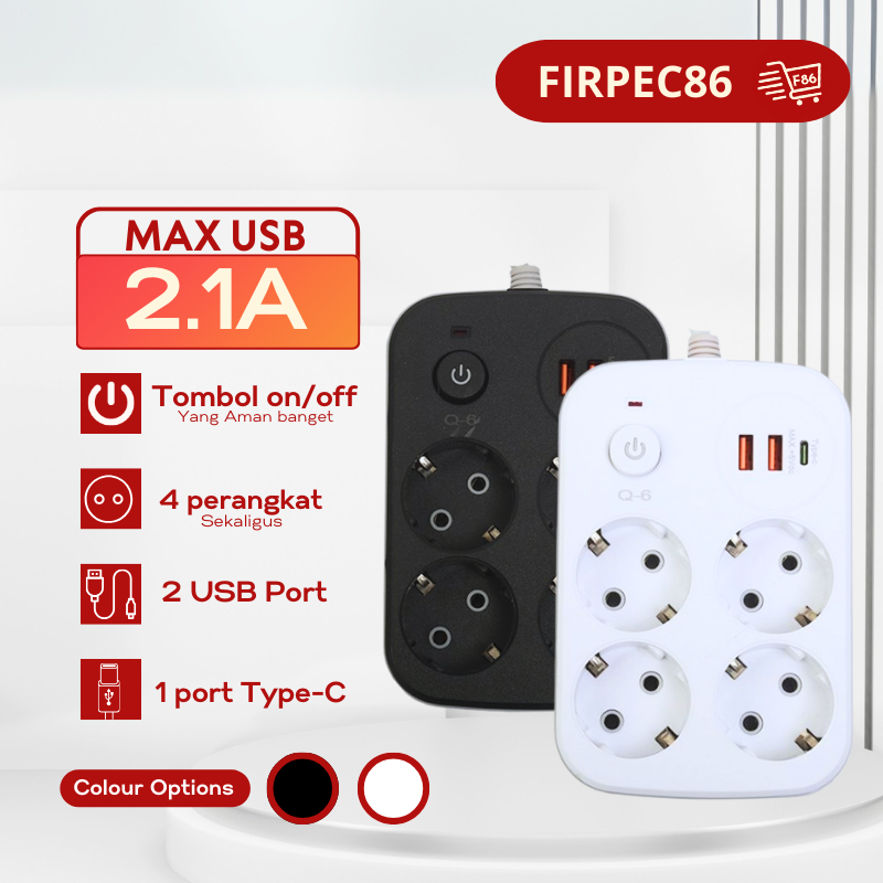 Jual STOP KONTAK SMART USB SOCKET STRIP 2 USB & 4 POWER COLOKAN MULTIFUNGSI | Shopee Indonesia
