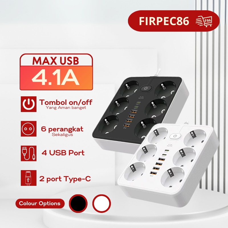 Jual Power Soket Smart switch Charger Stop Kontak Usb Charger 3Meter | Power Socket Elektrik 4 ...