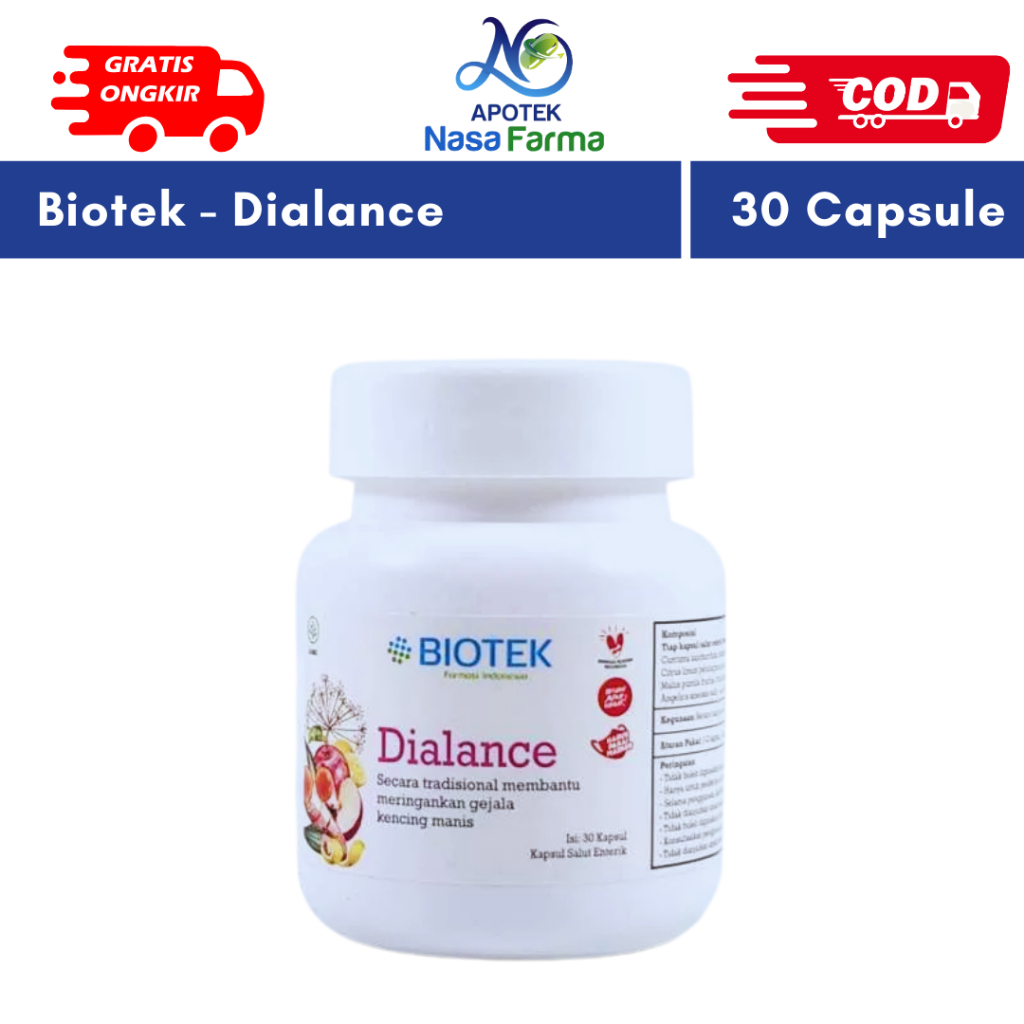 Jual Biotek Dialance Botol @30 Kapsul - Mengatasi Permasalahan Diabetes ...
