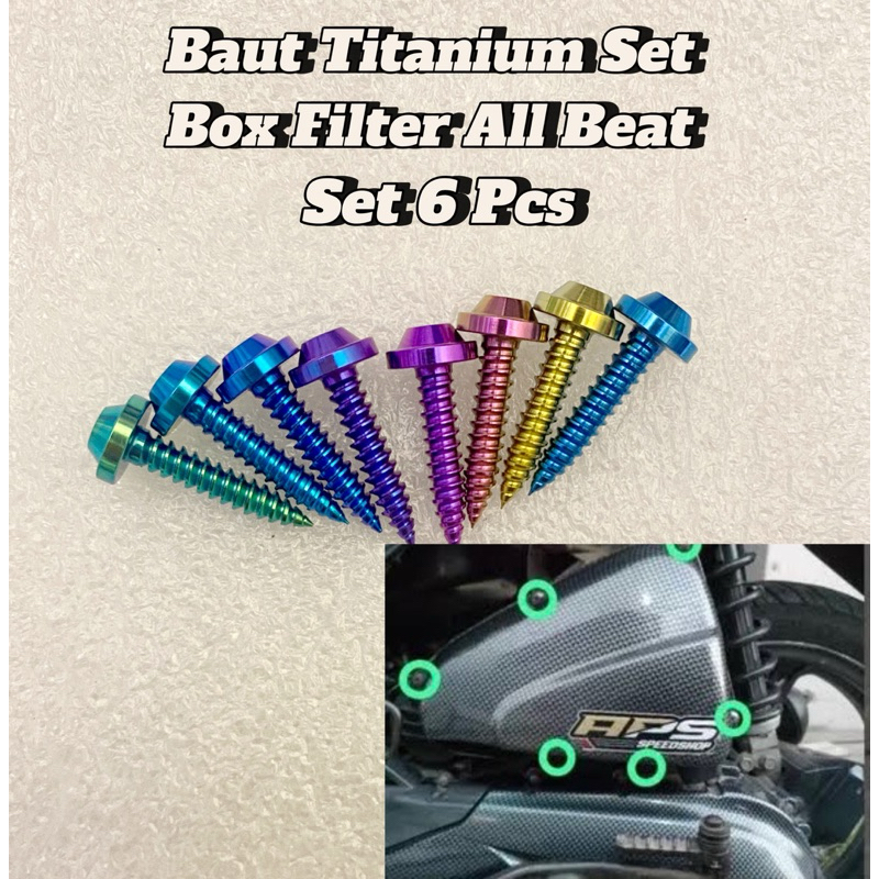 Jual Baut Titanium Set Box Filter Udara All Beat Fi Scoopy Esp K93 ...