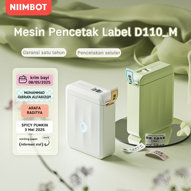Jual NIIMBOT D110 Mini Printer Label Bluetooth, Cocok untuk Organisasi ...