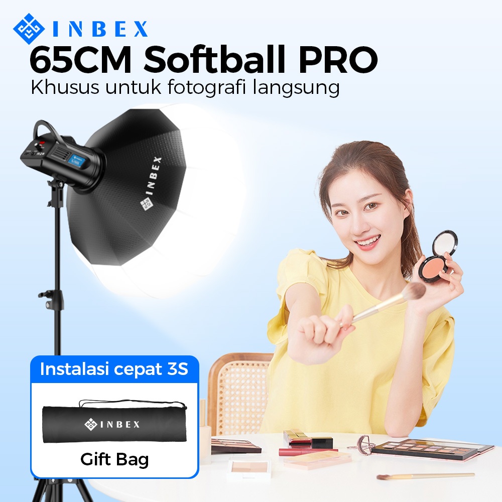 Jual INBEX Softbox Logam Lighting Studio Photography Light Ball Soft ...