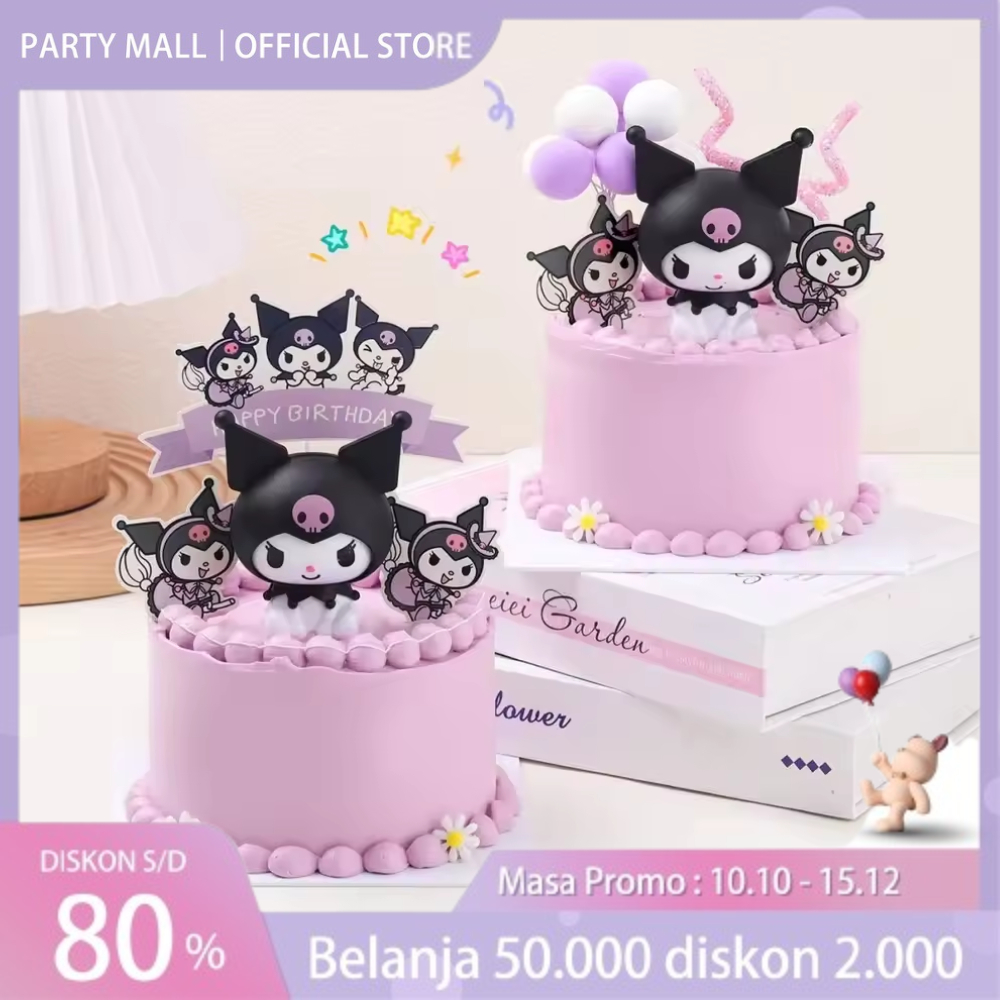 Jual Cake Topper Karakter Kuromi Sanrio Action Figure Topper Kue Kuromi ...