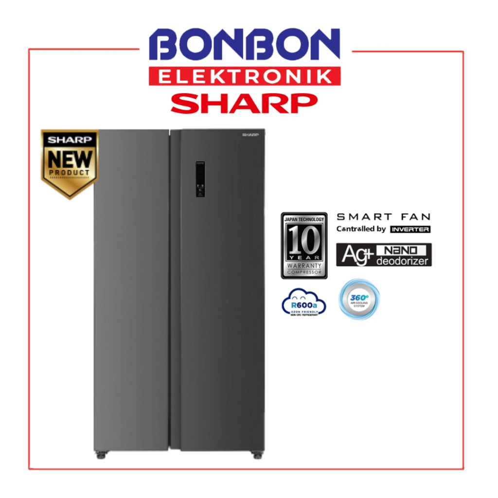 Jual Sharp Kulkas SIde By Side 2 Pintu 563L SJ-IS60MB-DS / SJ IS60MB ...