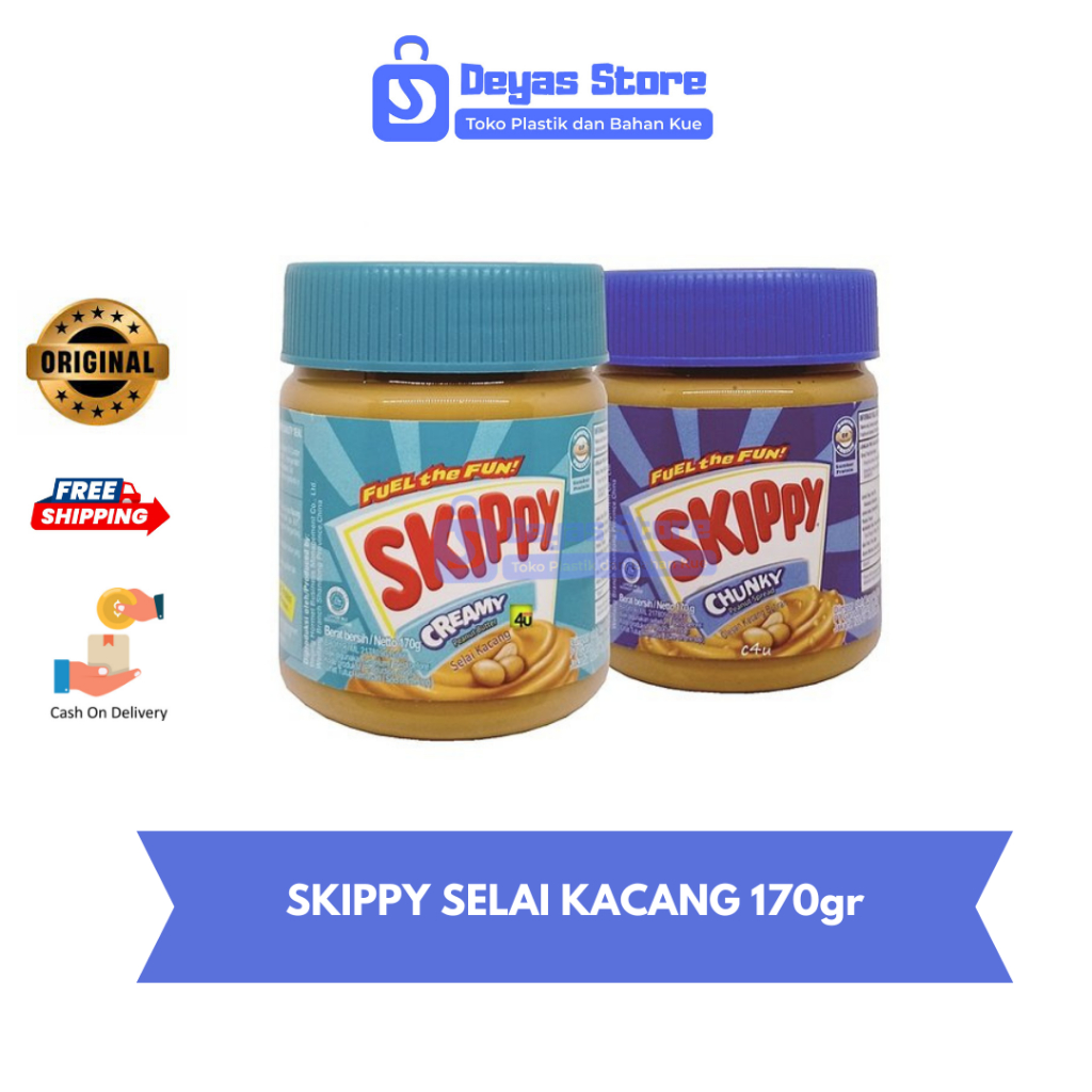 Jual SKIPPY SELAI KACANG CREAMY DAN CRUNCY 170gr | Shopee Indonesia