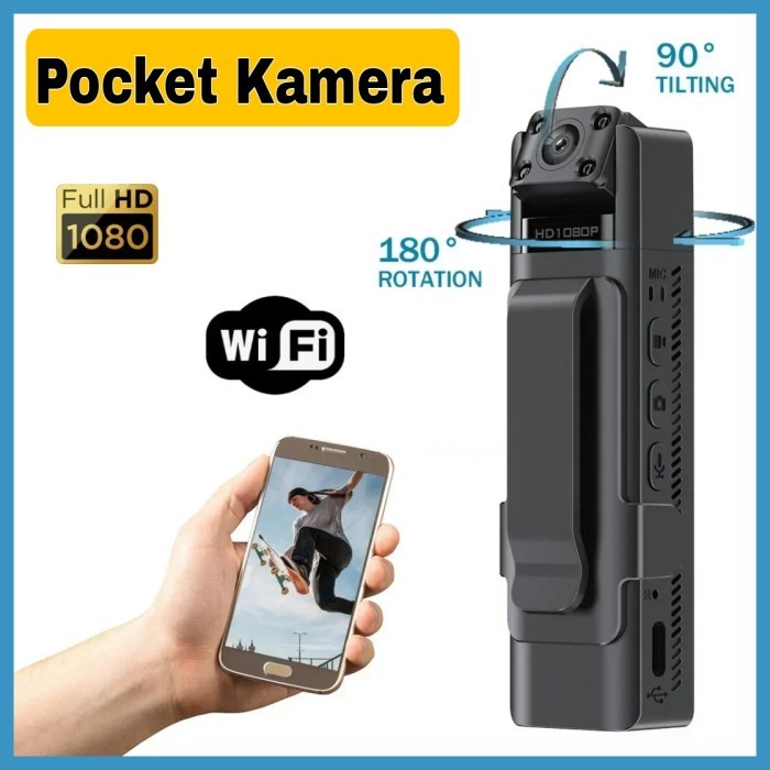 Jual kamera pocket wifi 1080P type c mini body camera infrared L13 ...