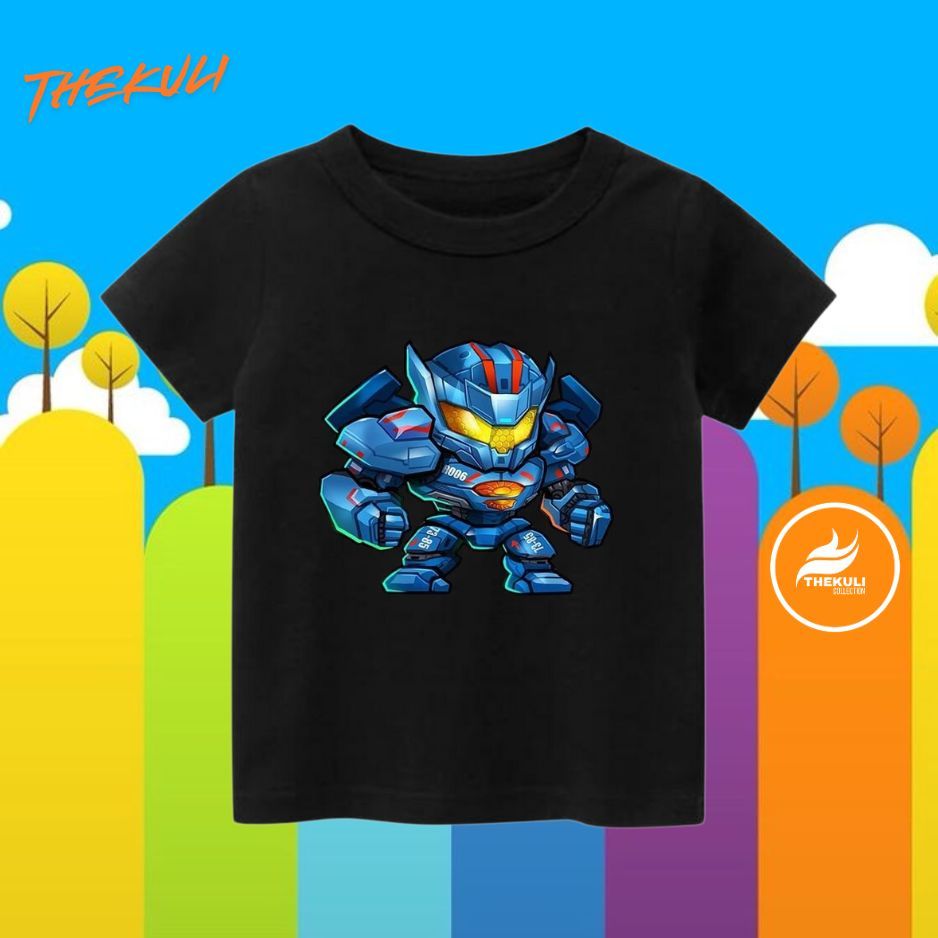 Jual kaos anak Custom Nama Combed 30s GambaR robot , Untuk Anak Laki-Laki dan Perempuan 2 sampai ...