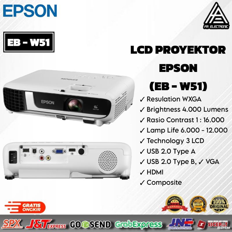 Jual EPSON LCD Proyektor EB-W51 | Shopee Indonesia