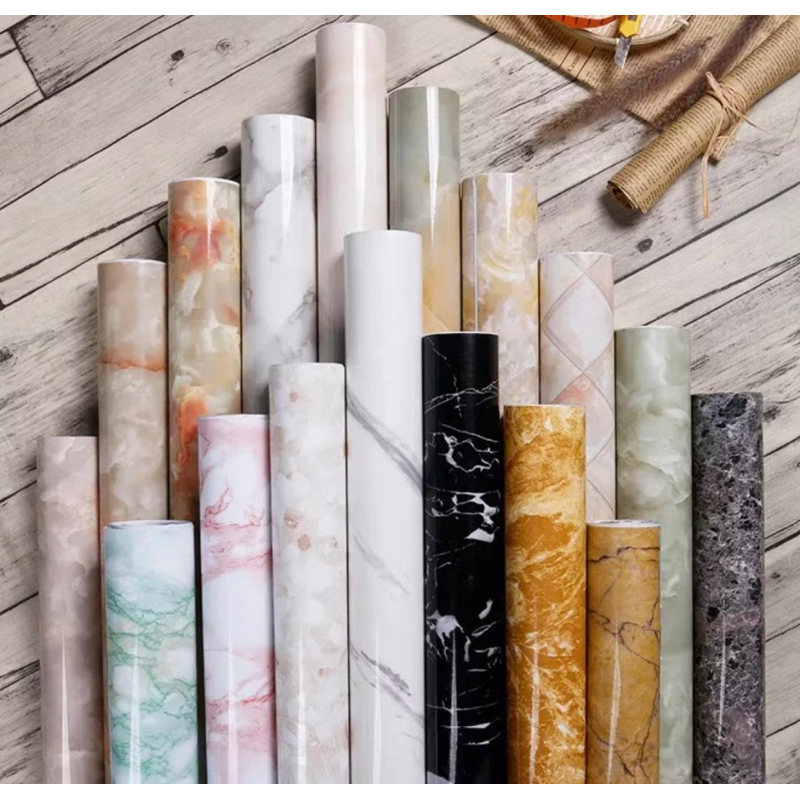 Jual PVC SHEET STICKER MARMER GLOSSY PELAPIS FURNITURE LEMARI MEJA KAYU ...