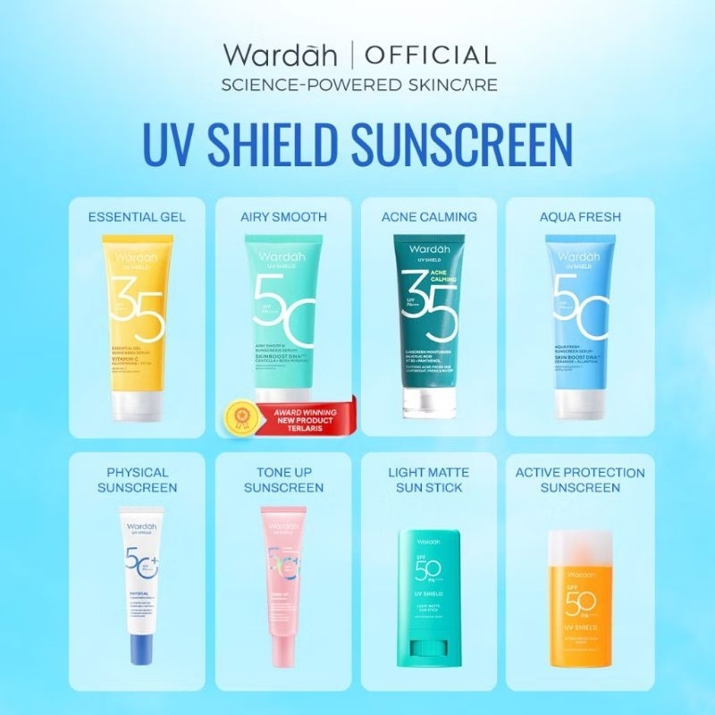 Jual (Original) WARDAH Sunscreen - Airy Smooth Moisturizer Acne Calming ...