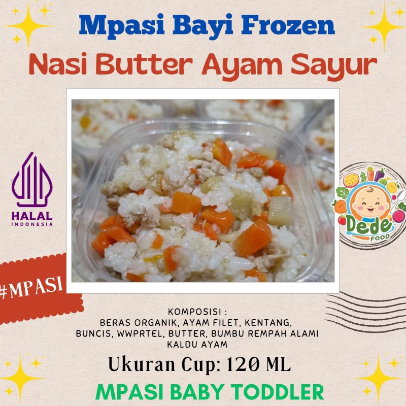 Jual Nasi Butter Ayam Sayur (MPASI bayi dan balita) Frozen | Shopee ...
