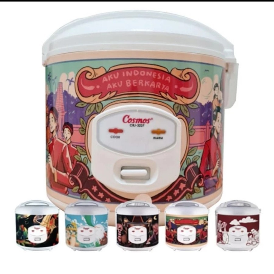 Jual COSMOS Rice Cooker 2 Liter CRJ3237N CRJ-3237N 400 Watt Garansi ...