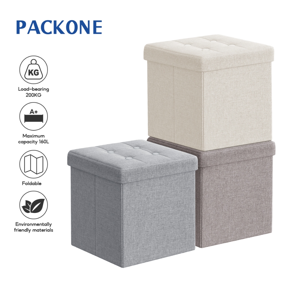 Jual PACKONE Storage Box Multifungsi Bangku Lipat Kursi Kotak ...