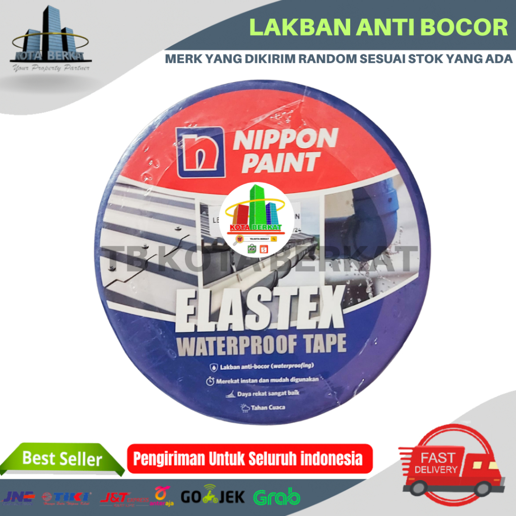 Jual ELASTEX WATERPROOF TAPE / LAKBAN ANTI BOCOR NIPPON PAINT / LAKBAN ...