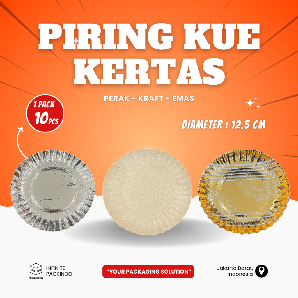 Jual (HARGA UNTUK 50 PCS) Piring Kue Ulang Tahun / Piring Kertas Gold / Perak / Kraft | Shopee ...