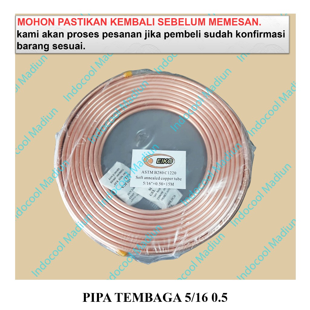 Jual ROLL5/16 COPPER PIPE / PIPA TEMBAGA 5/16 0.5 (HARGA UNTUK 1 ROLL 15 METER) | Shopee Indonesia