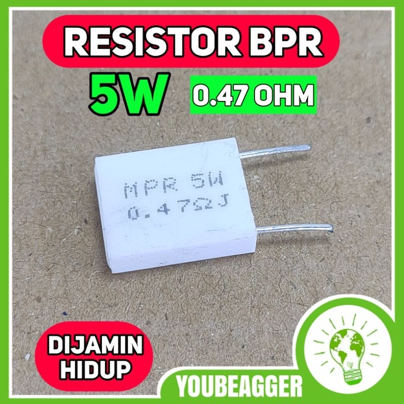 Jual Resistor BPR 5W 0.47 Ohm | Shopee Indonesia