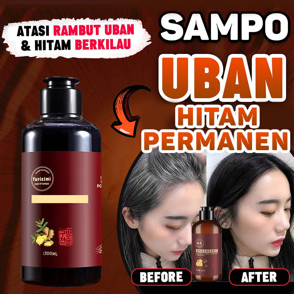Jual Shampoo Ginseng Black Herbal Natural Shampo Penghitam Rambut Uban ...