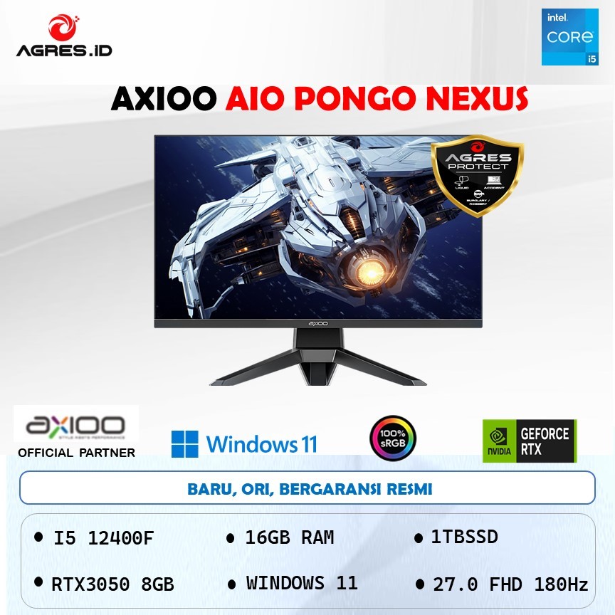 Jual AXIOO AIO PONGO NEXUS I5 12400F RTX3050 8GB/ 16GB 1TB W11PRO ...