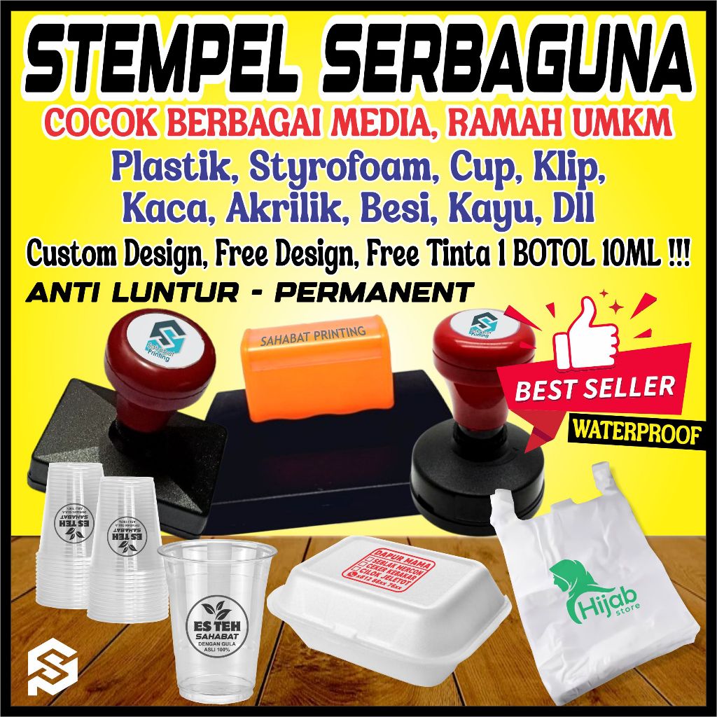 Jual STEMPEL PLASTIK | STEMPEL CUP | STYROFOAM | PERMANENT | GELAS KACA ...