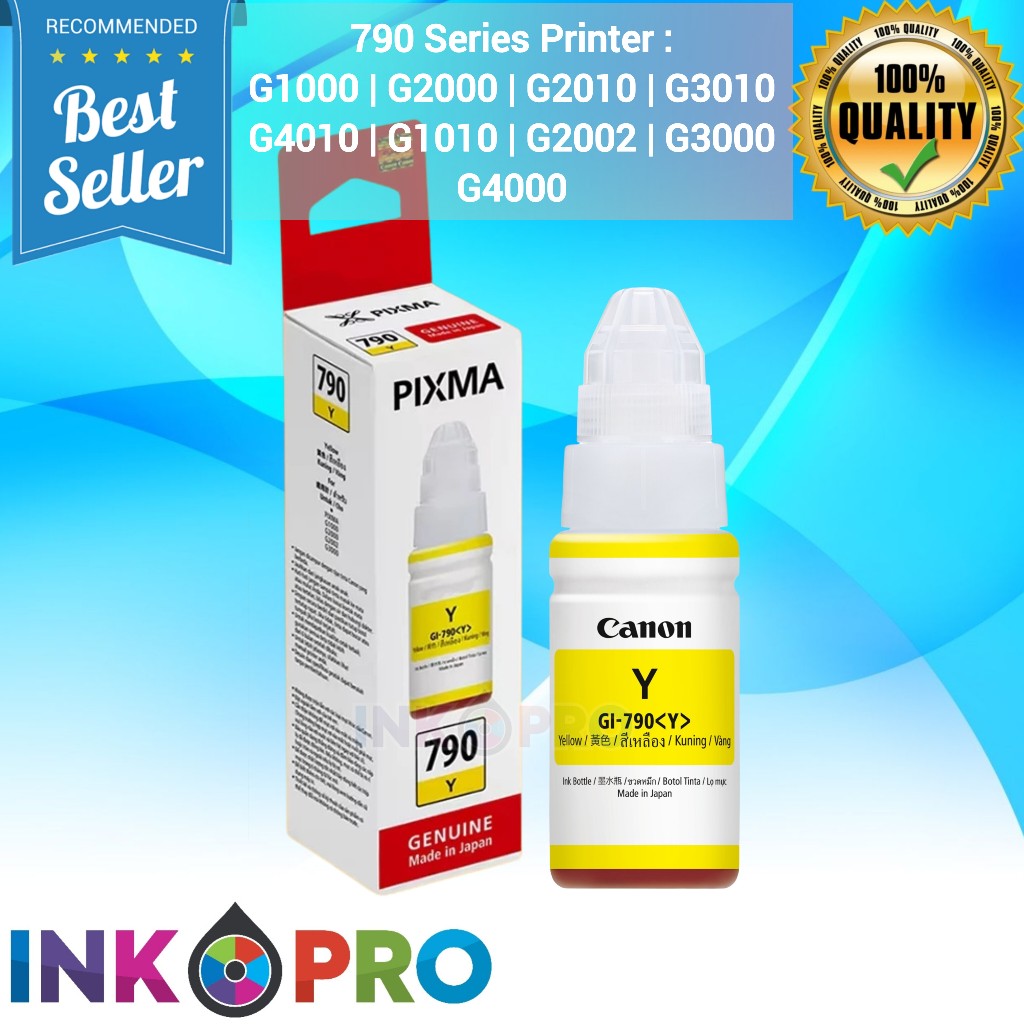 Jual Tinta Canon GI 790 PREMIUM Untuk Printer G1000 | G2000 | G2002 ...