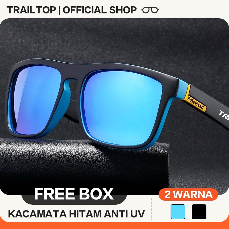 Jual TrailTop Kacamata Hitam Pria Wanita Aviation HD Polarized UV400 Anti Silau Cahaya Matahari ...