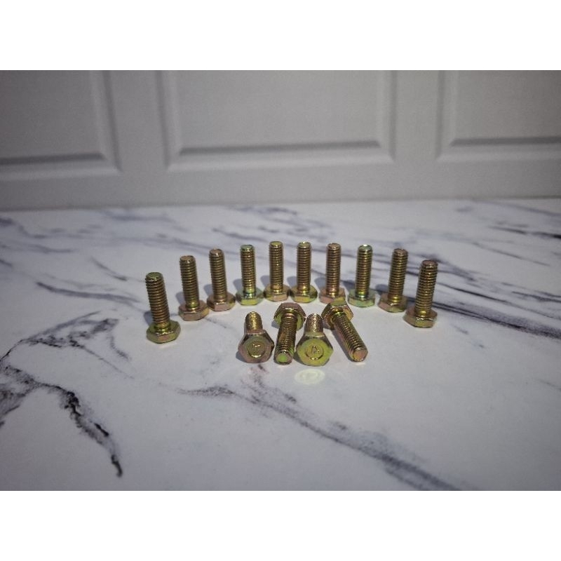 Jual Baut Kuning 6×20 / Baut Mur Hexagon Kuning / Baut Mur Hex / BN ...